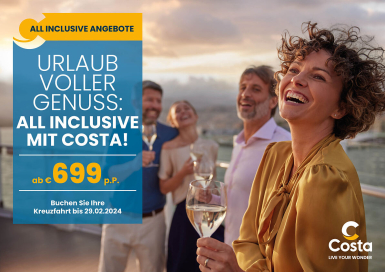 Costa Kreuzfahrten startet neue All Inclusive Promotion » news | tip ...