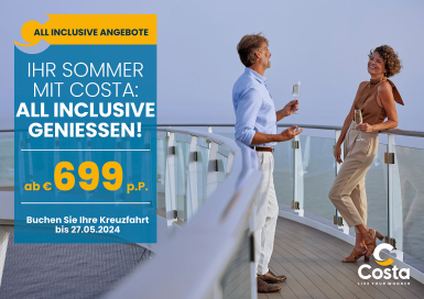 Costa startet neue All Inclusive-Promotion » news | tip - Travel ...